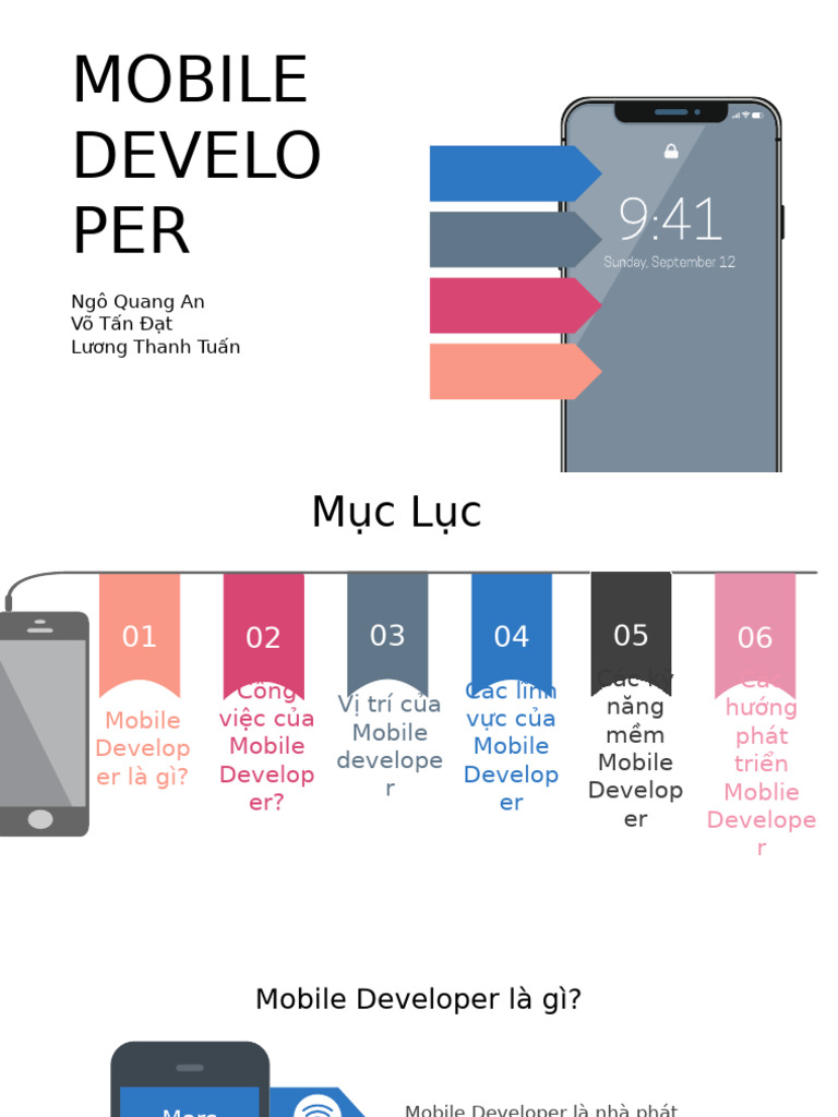 Mobile Developer by Slidesgo | PDF