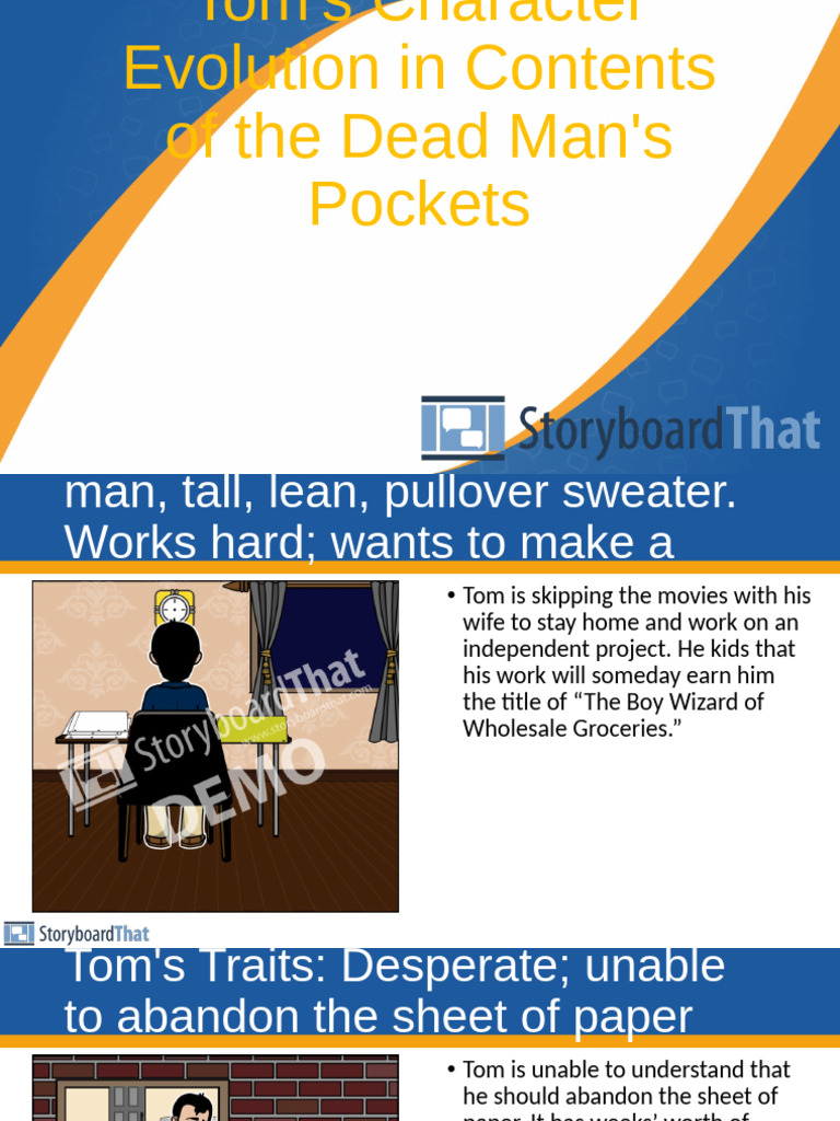 Tom's Character Evolution in the Contents of the Dead Man's Pockets | PDF