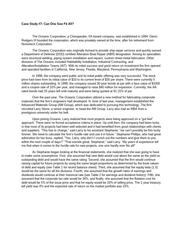 Case Study #7 | PDF | Cost Of Capital | Retained Earnings