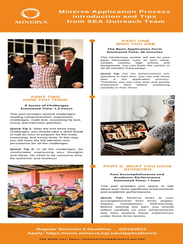 Minerva Application Process Overview and Tips 2 | PDF | Cognition