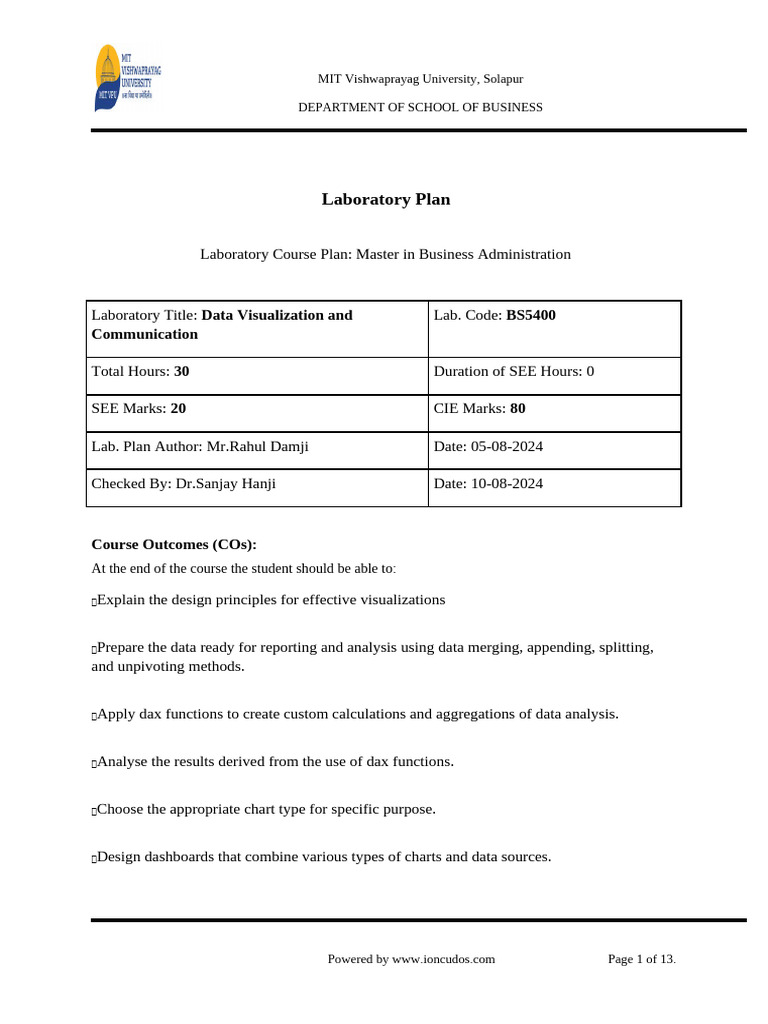 1 - Semester - BS5400 - Lab - Plan | PDF | Conceptual Model | Usability