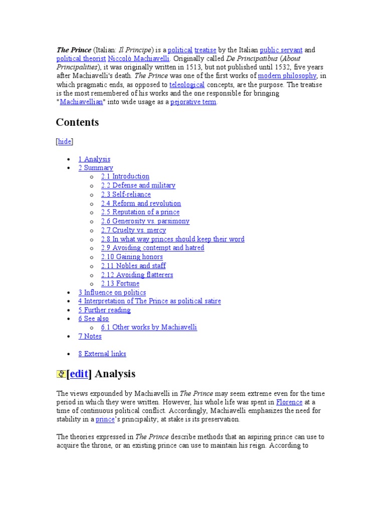 The Prince | PDF | The Prince | Niccolò Machiavelli