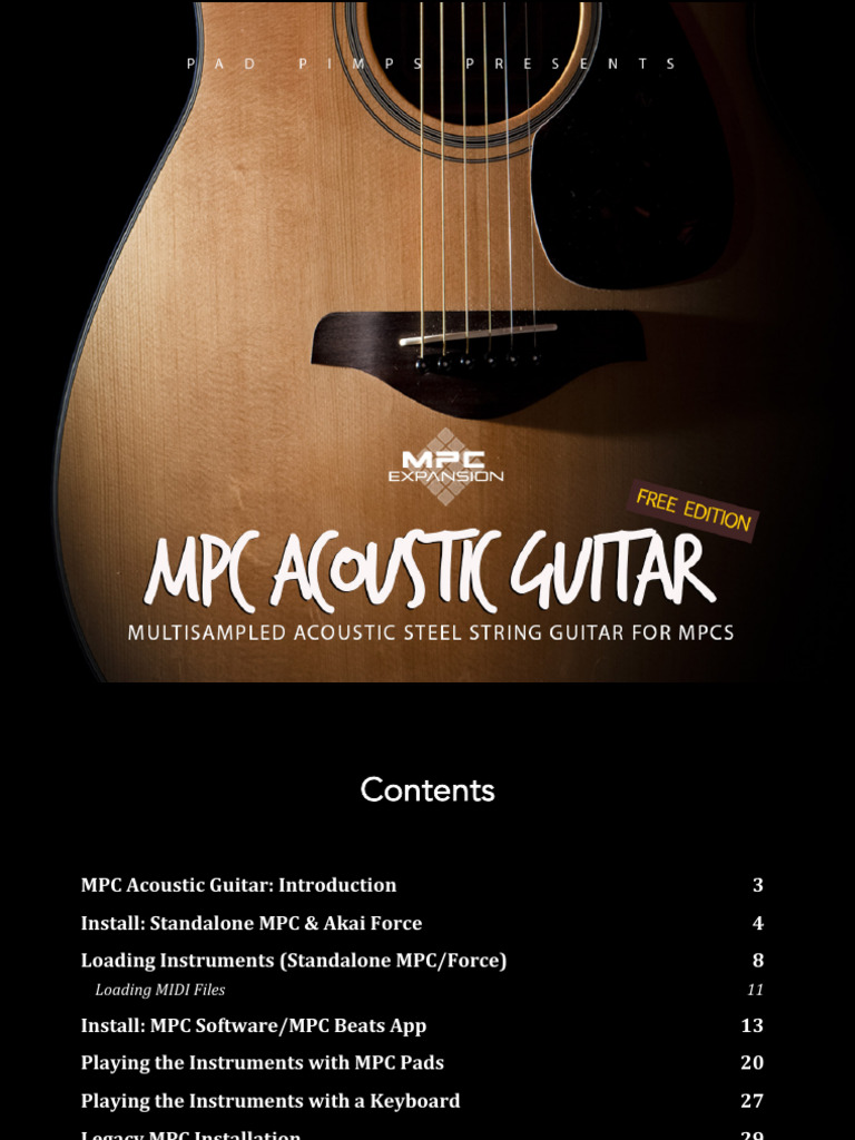 MPC Acoustic Guitar - User Guide | PDF | Icon (Computing) | Usb