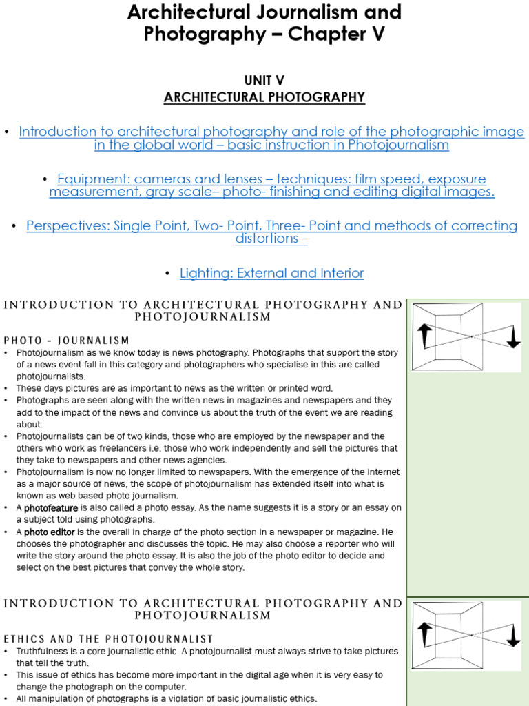 AR6011 Journalism - Photography - CH 5 | PDF | Shutter Speed | Camera