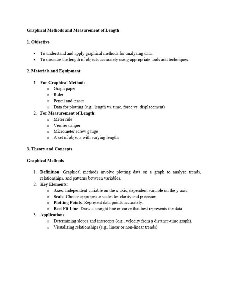 Graphical Methid and Measurement of Length | PDF