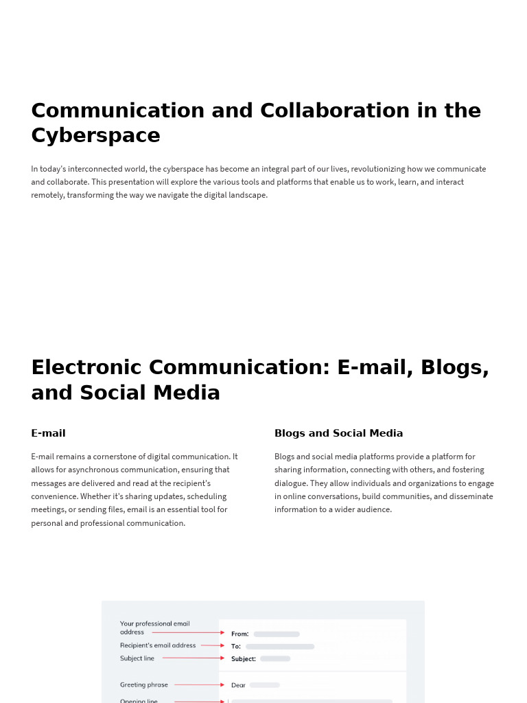 Communication Tools in Cyberspace | PDF | Educational Technology | Web ...