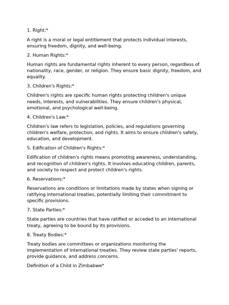 children' rights | PDF | Human Rights | Children's Rights