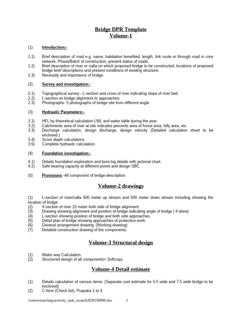 Bridge Dpr | PDF | River | Civil Engineering
