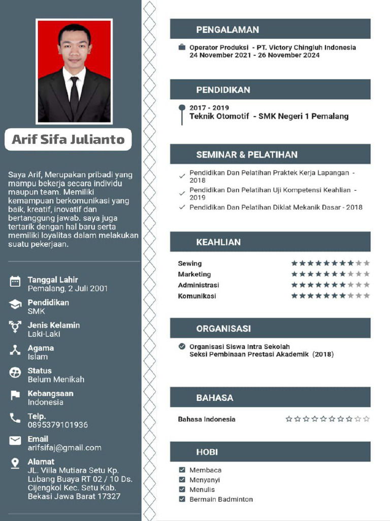 Arif Sifa Julianto _cv | PDF