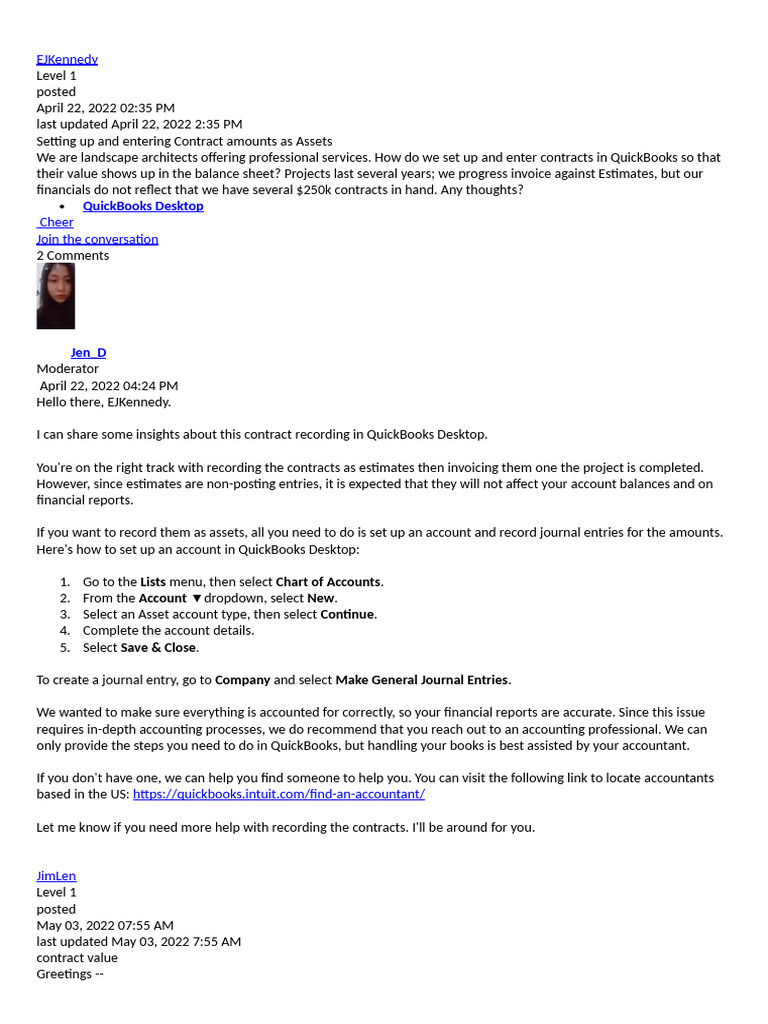 Contract Asset | PDF | Payments | Quick Books