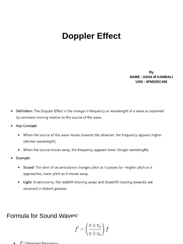 Doppler Effect | PDF
