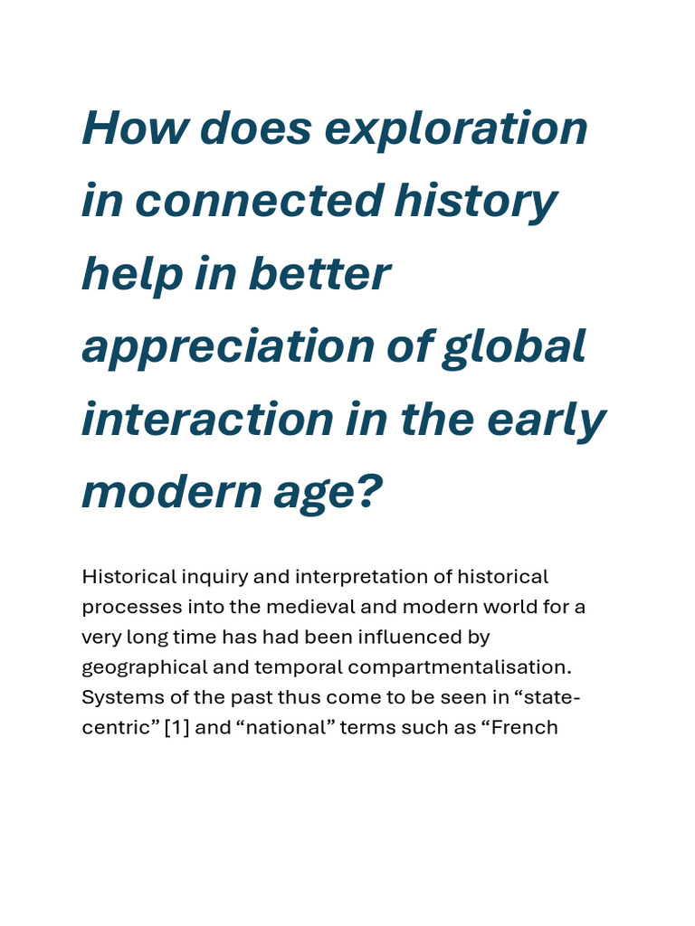 Connected History | PDF