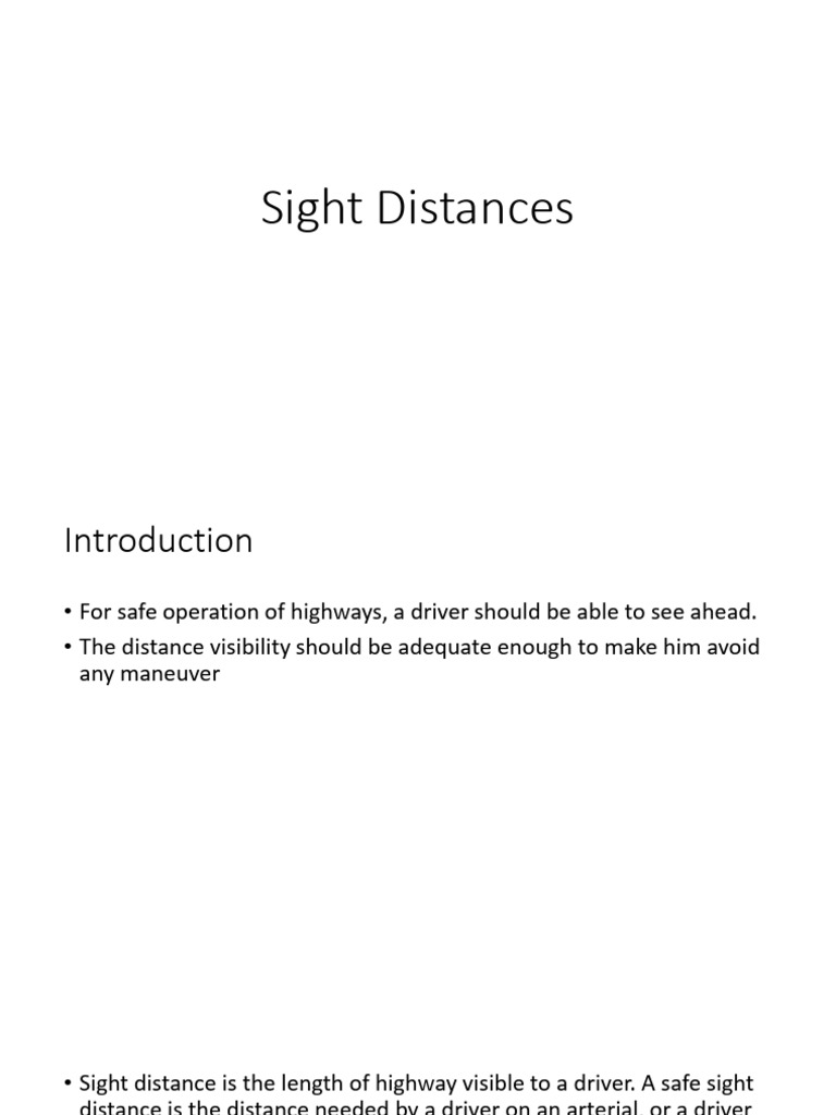 Sight Distances-1 | PDF | Transport | Road Transport