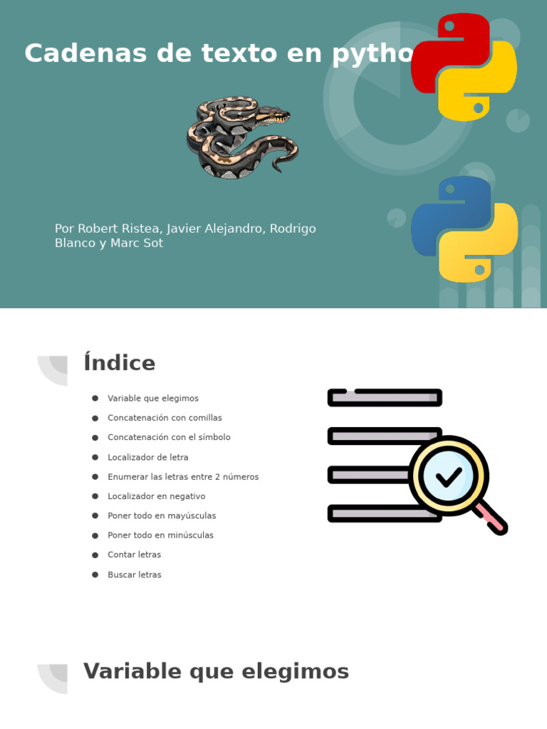 Cadenas de Texto en Python | PDF | Python (lenguaje de programación) | Programación de computadoras