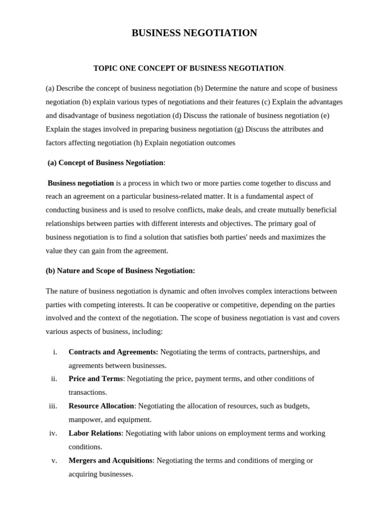 p3 Business Negotiation | PDF | Negotiation | Procurement