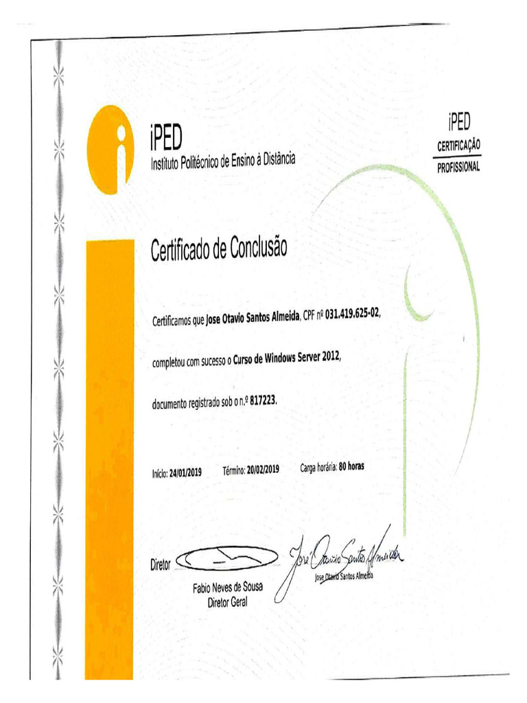 CERTIFICADO DE WINDOWS SERVER 2012 | PDF