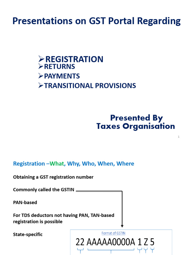 Presentation For GST | PDF | Taxes | Government Finances