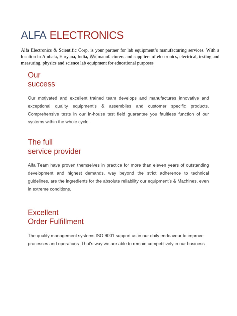 Alfa Website Profile | PDF