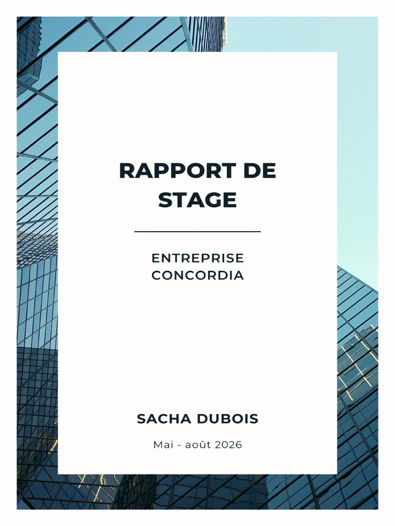 Document Page de Garde Rapport de Stage Professionnel Simple Bleu Et Beige_20241218_113226_0000 ...