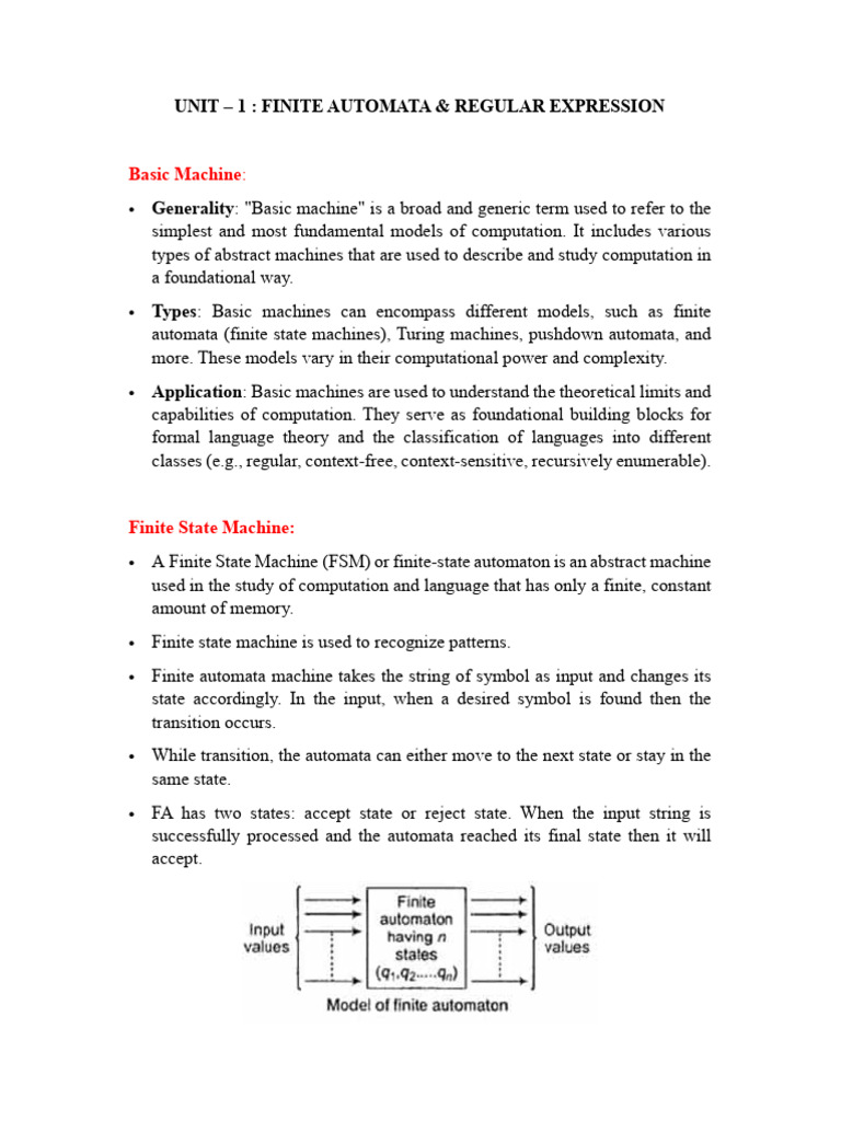toc 1 | PDF | Automata Theory | Theory Of Computation