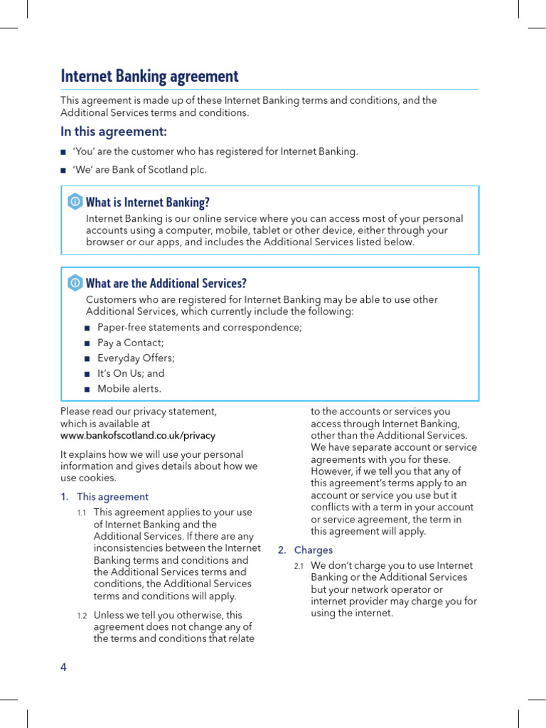 Internet Banking Terms for Users | PDF | Online Banking | Banks & Banking