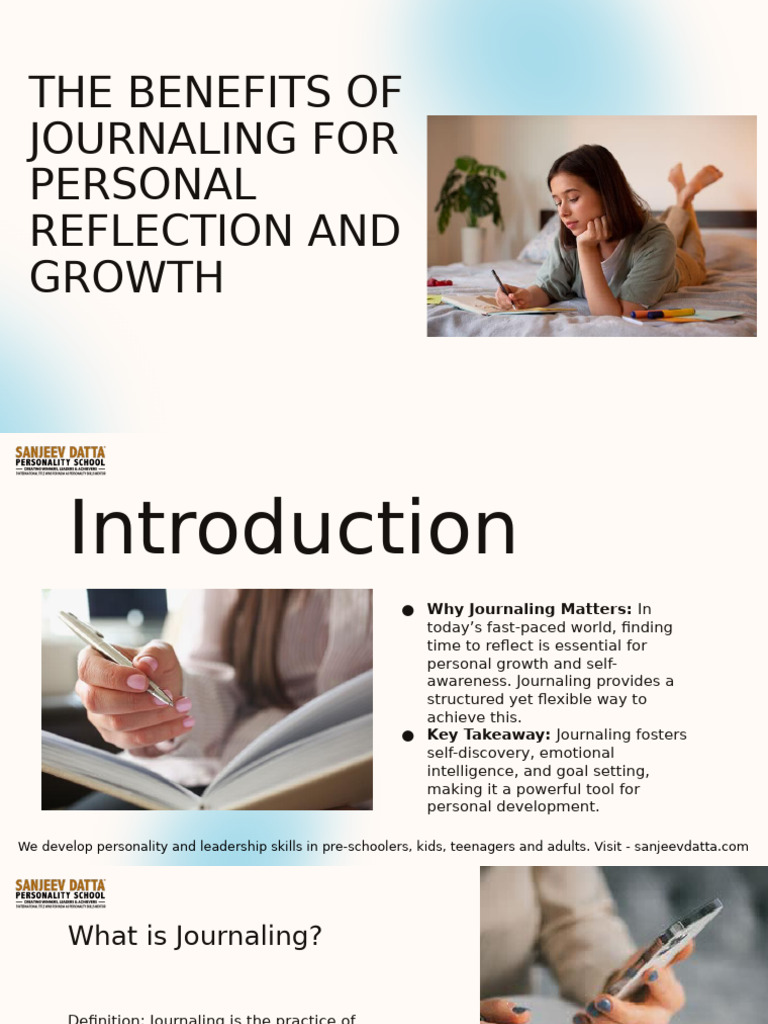 Benefits of Journaling For Personal Reflection and Growth | PDF ...