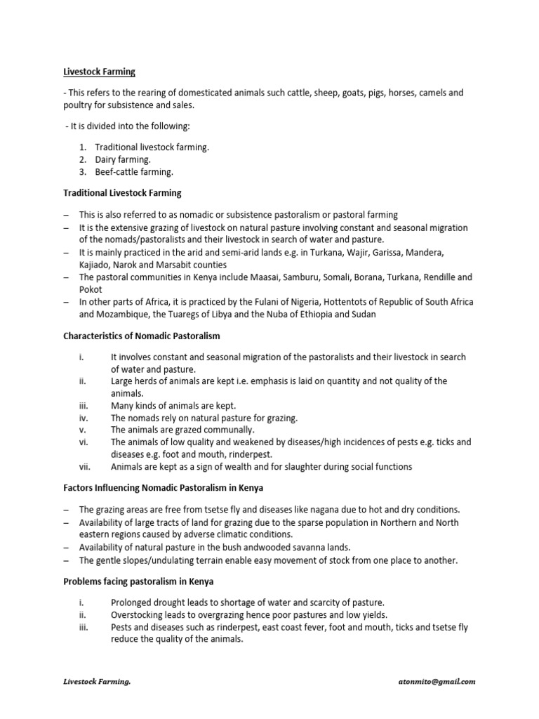 Livestock Farming | PDF | Pastoralism | Agriculture