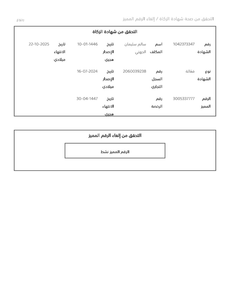 Zakat Certificate | PDF