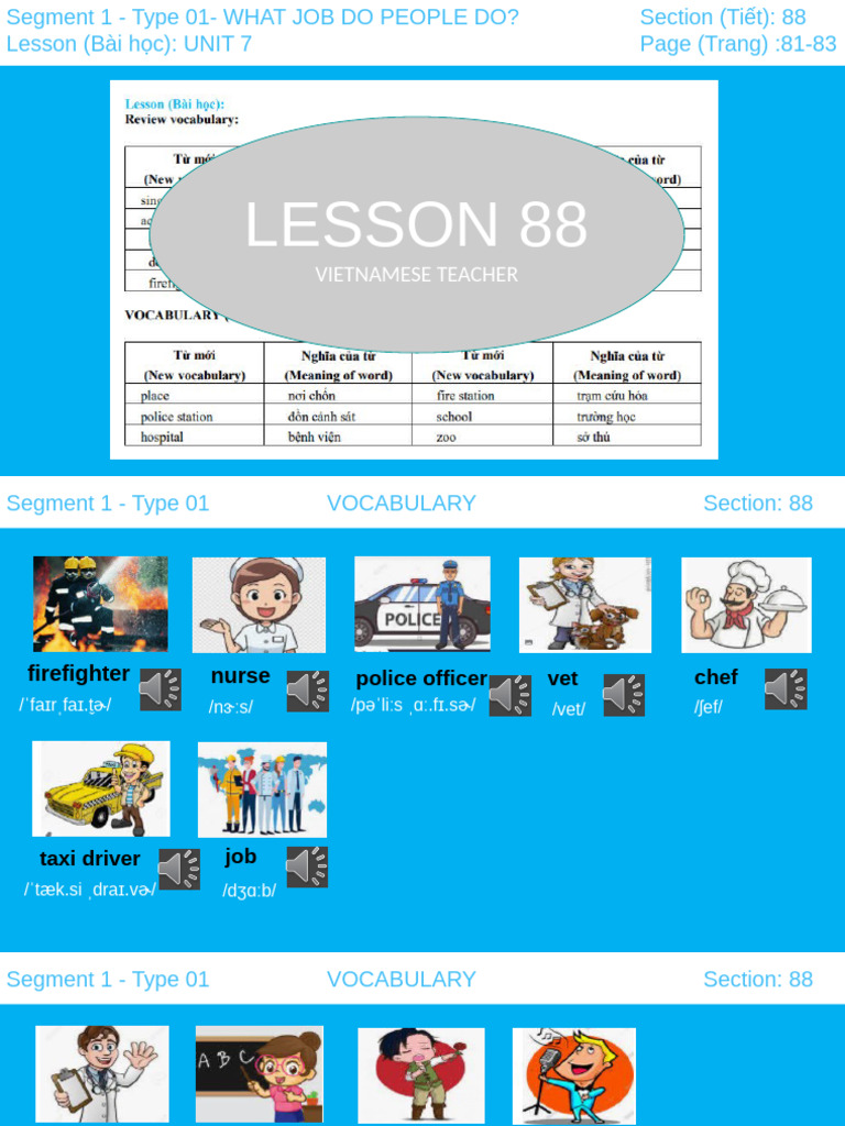 Vocabulary and Jobs in English | PDF
