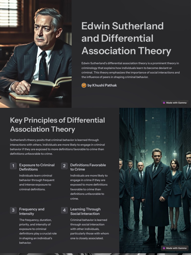 Edwin Sutherland and Differential Association Theory | PDF | Deviance ...