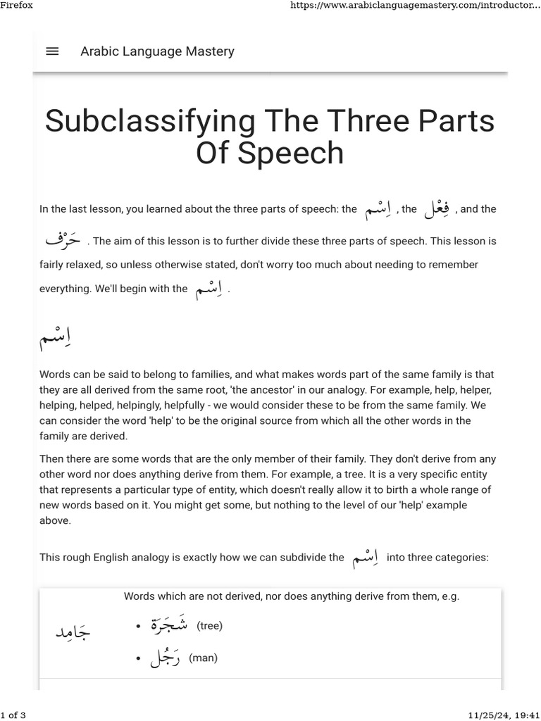 Subclassifying The Three Parts of Speech | PDF | Verb | Part Of Speech