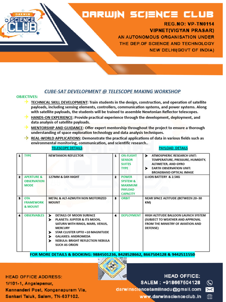 Cube Sat Details For DSC Coordinators | PDF | Satellite | Outer Space