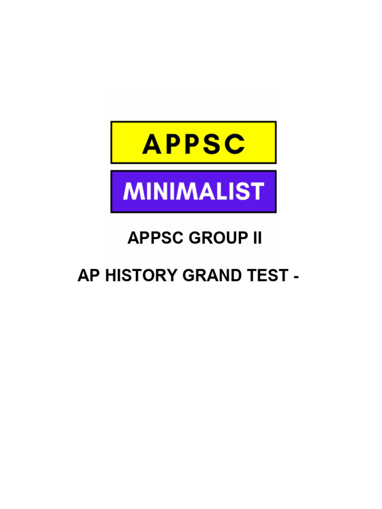 Ap History Mock Test5 Ap Minimalistic Pyqs | PDF