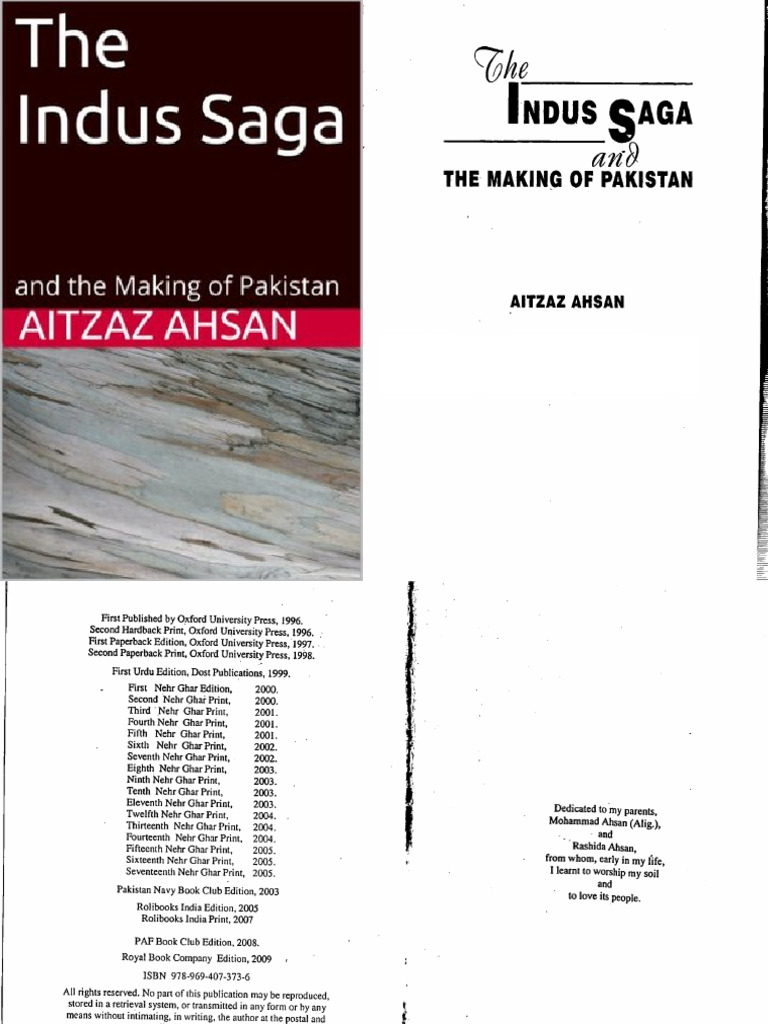 Aitzaz Ahsan - The Indus Saga and the Making of Pakistan (1997, Oxford University Press ...