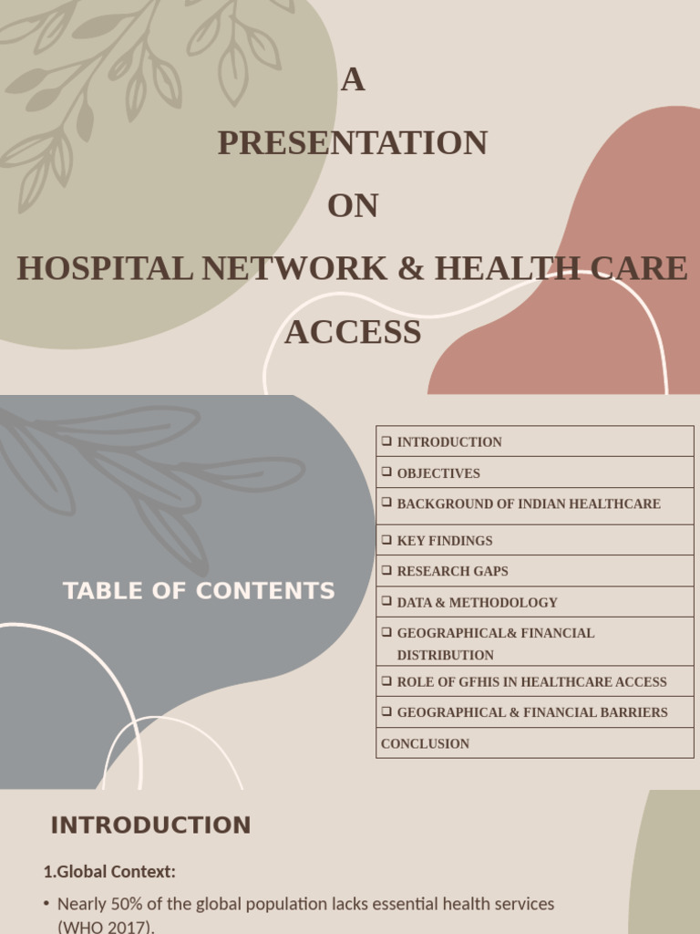 Hospital Network & Health Care Access | PDF | Health Care | Hospital