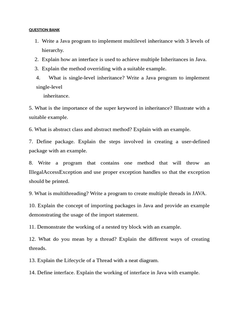 Java Inheritance and Exception Handling Guide | PDF