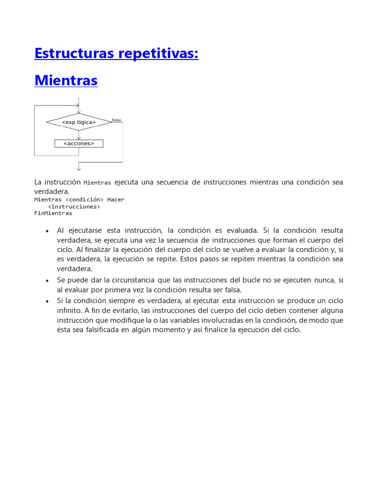 1.4 Estructuras Repetitivas y Ejercicios | PDF | Programa de computadora | Programación