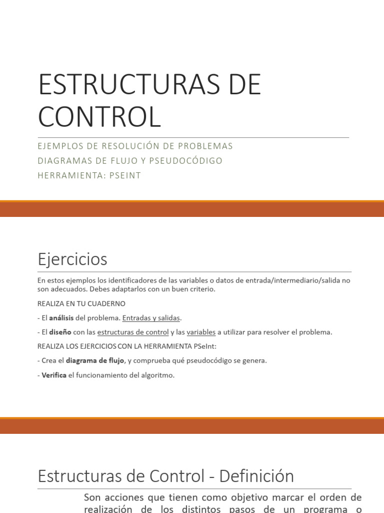 1.3 Estructuras de Control | PDF | Algoritmos | Triángulo