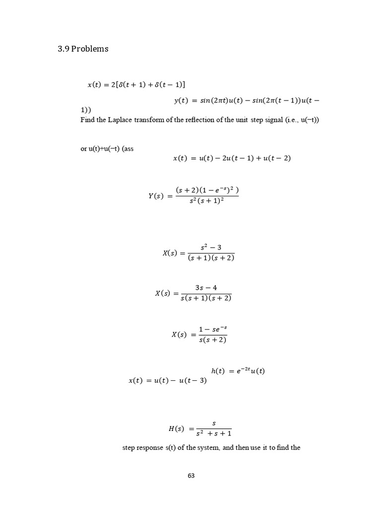Sheet 3 | PDF | Laplace Transform | Functions And Mappings