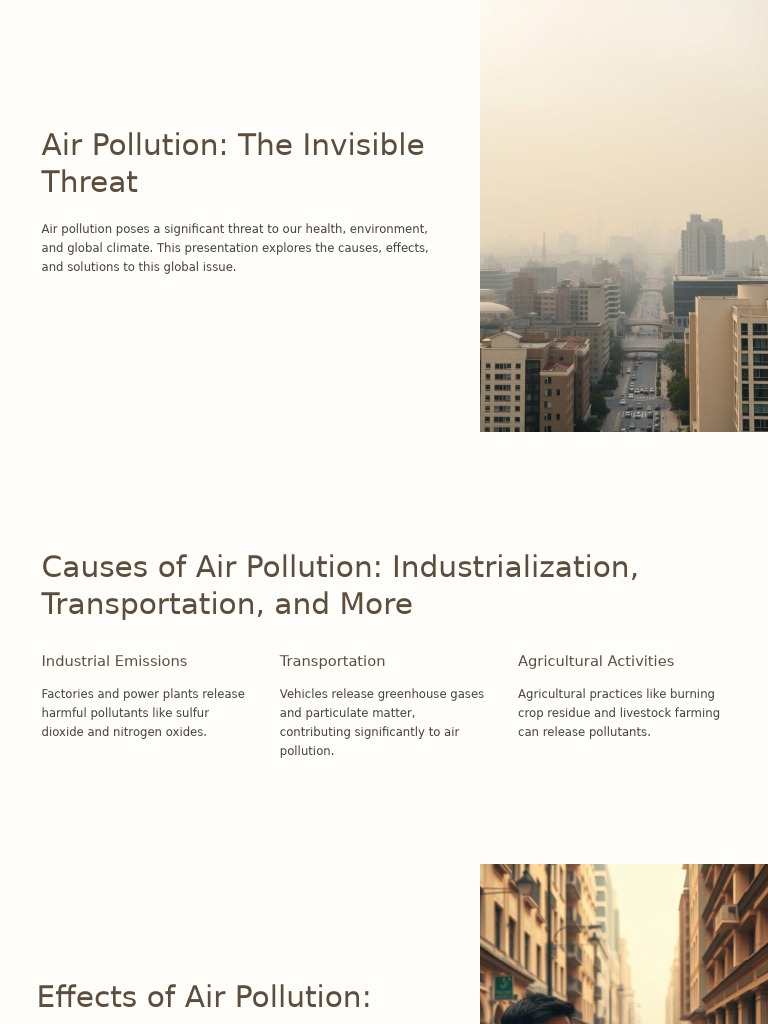 Air Pollution: Causes, Effects, Solutions | PDF | Air Pollution | Pollution