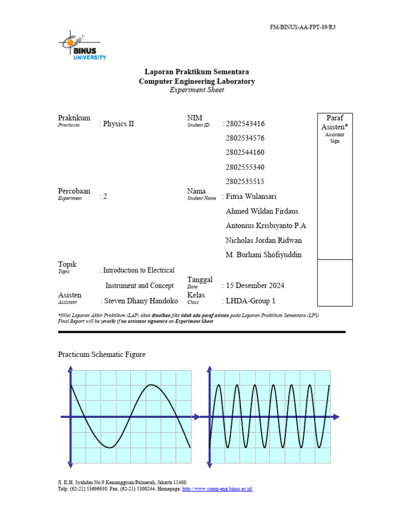LPS Percobaan 2 BiOn Group 1 | PDF | Electronic Engineering | Physical ...