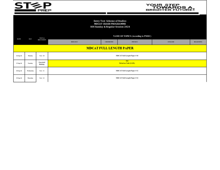 UPDATED SOS Sunday & Regular Session 2024 (FLP) | PDF