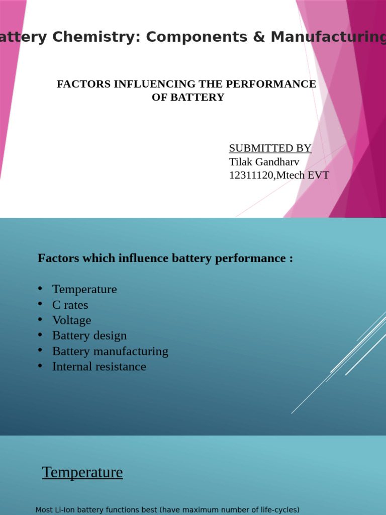 Battery Performance Influencing Factor - Tilak Gandharv | PDF | Lithium ...