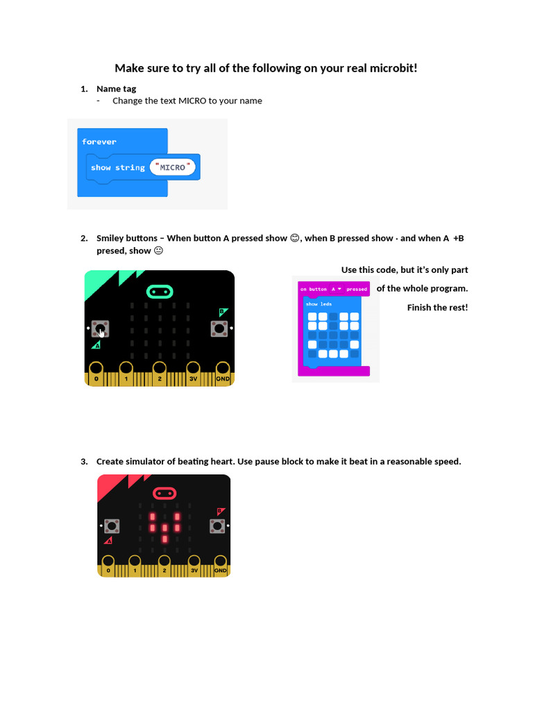 Microbit 1 LED | PDF