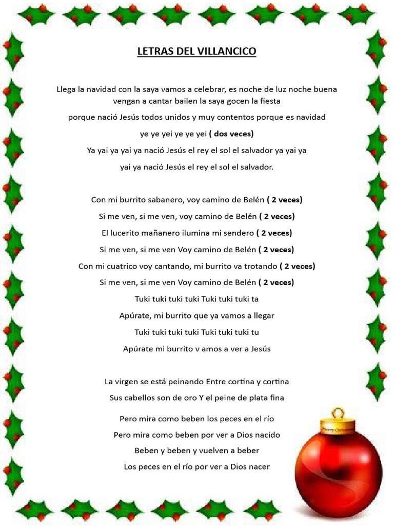 Letras Del Villancico | PDF