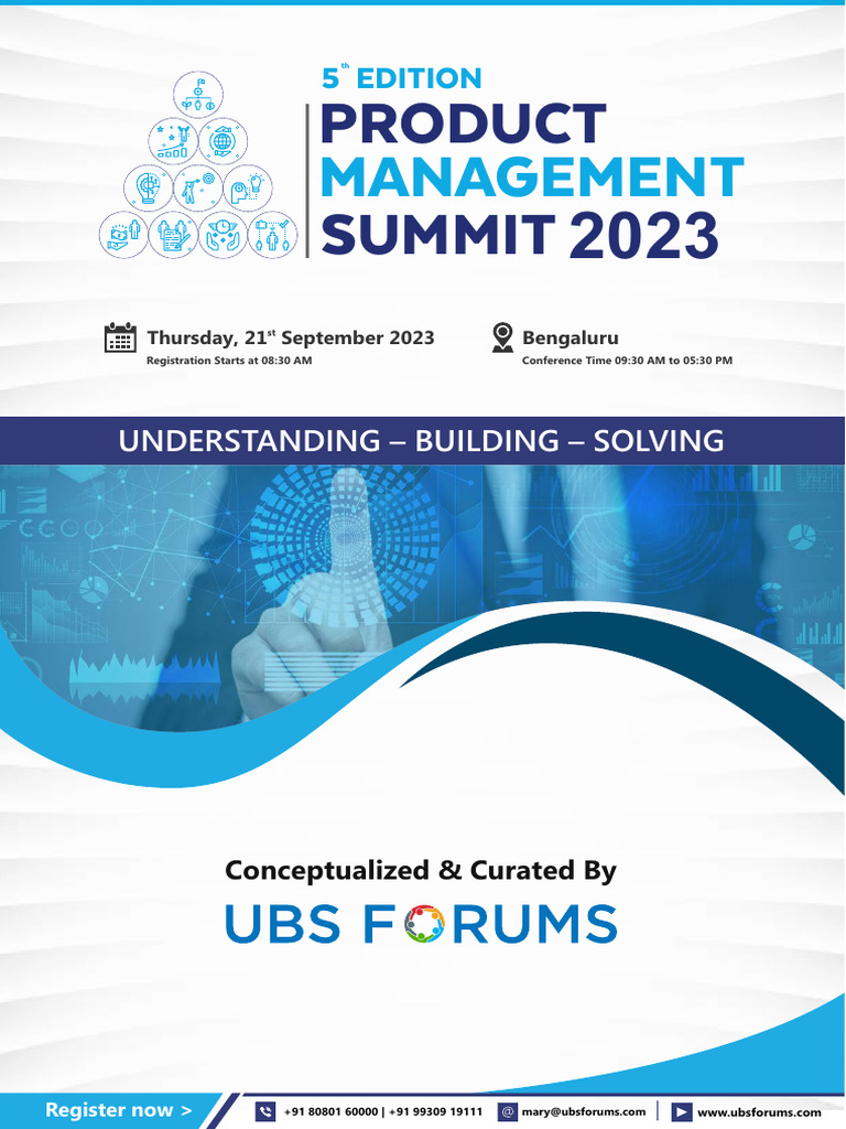 05th Edition Product Management Summit 2023 With Registration Form ...