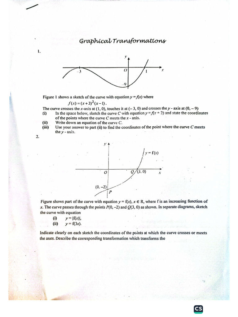 Transformation of Functions | PDF