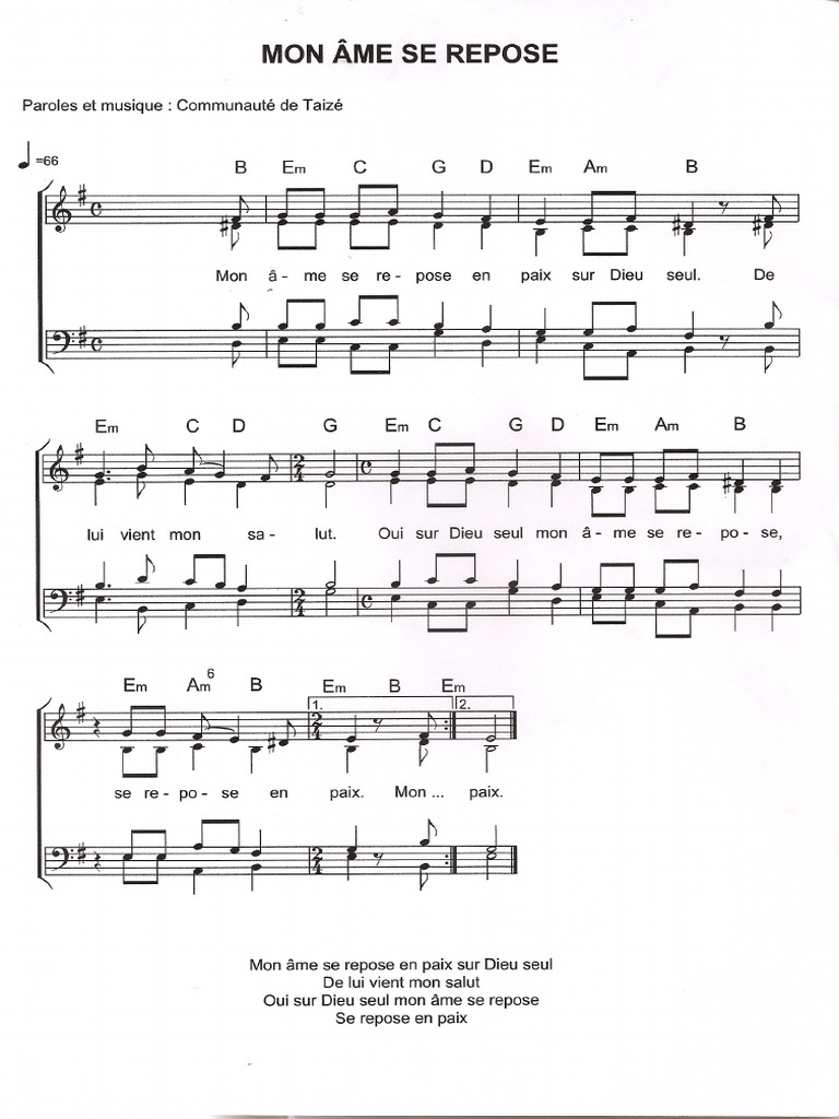 Mon Ame Se Repose | PDF