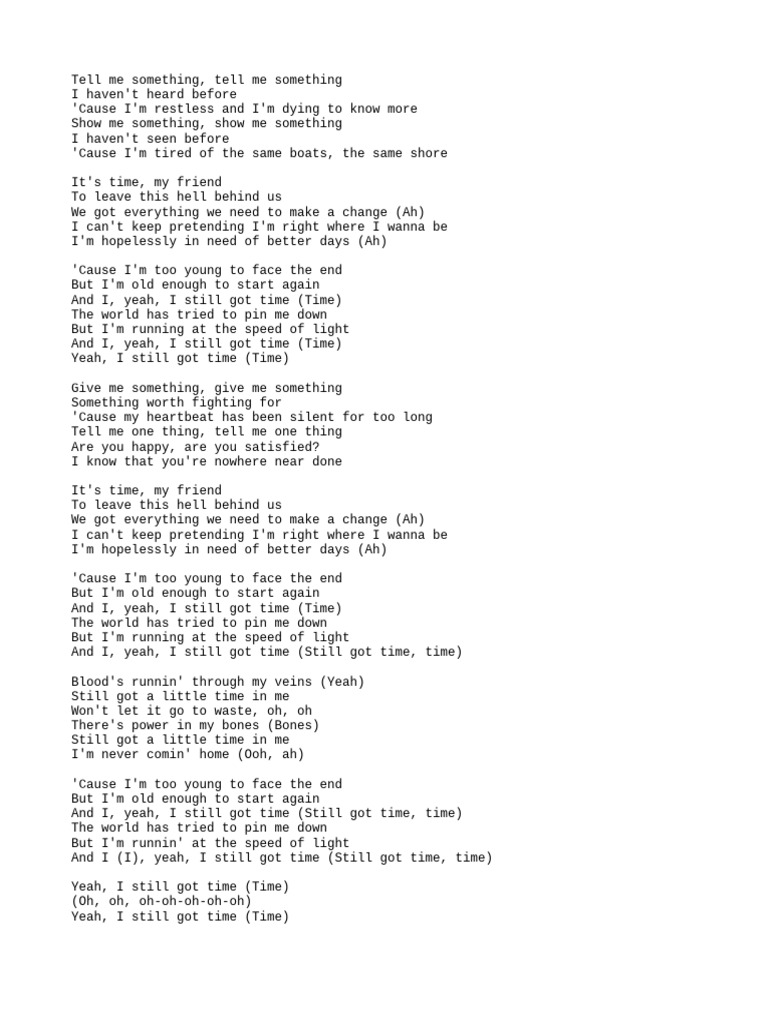 Still Got Time | PDF