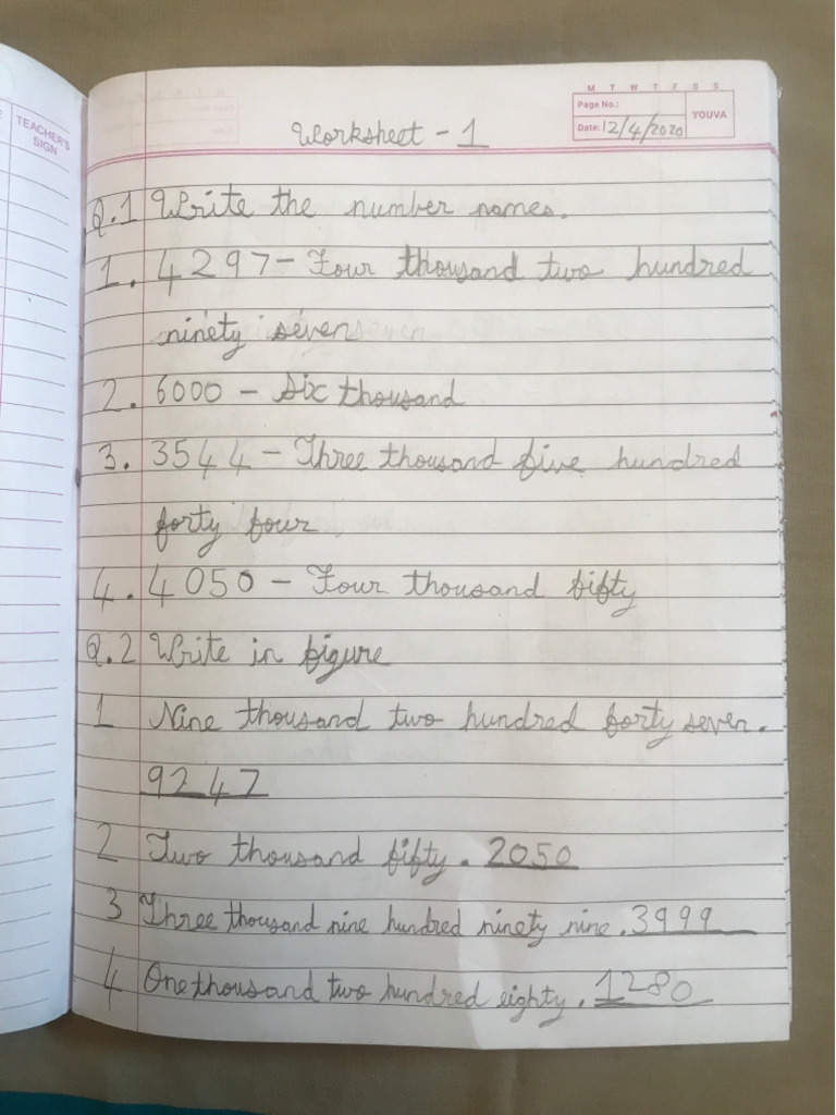 Aarika Bafna Roll No 1 Maths Notebook | PDF